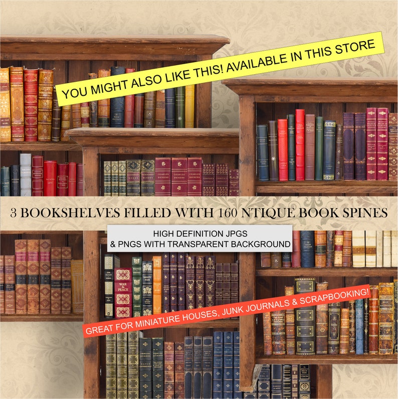 Antique Book Spines.ornate Book Cover.old Book,bookshelf Wallpaper.book ...