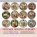 Singer Sewing Machine Vintage Art.antique Spool Labels.vintage Sewing ...