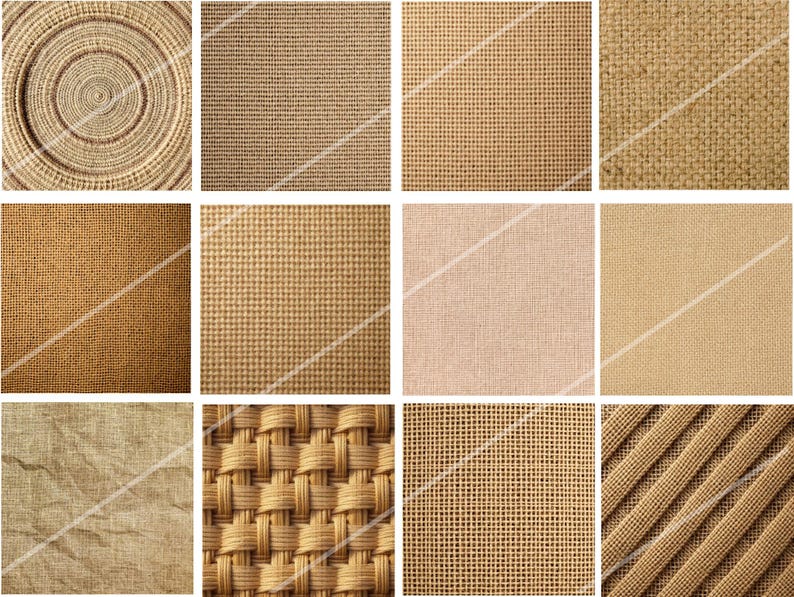 Burlap Textures Digital Paper,vintage Scrapbook Paper Pack.jute Canvas ...