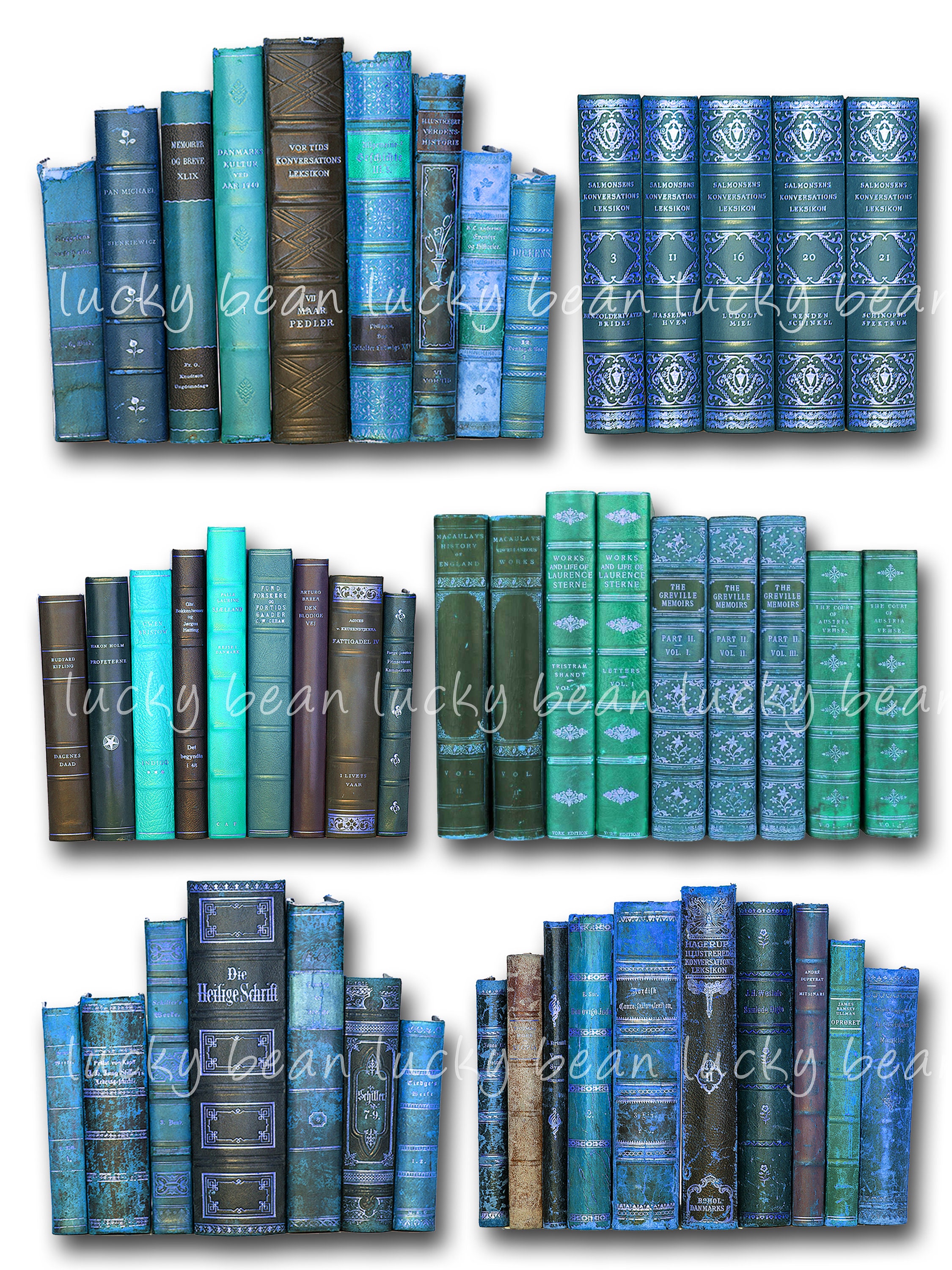 Antique Book Spines.ornate Vintage Books.old Fashion - Etsy