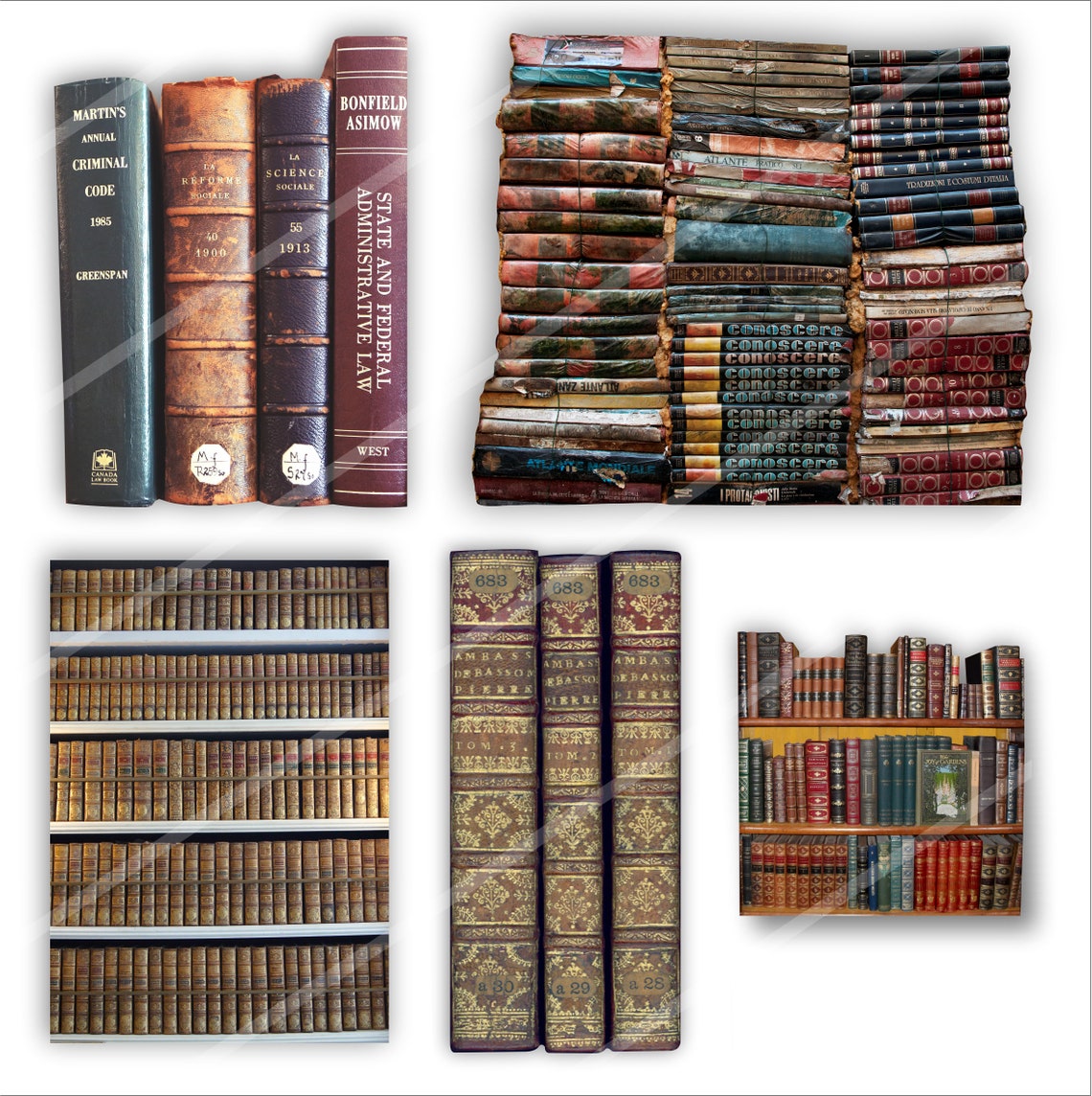 Antique Book Spines.ornate Book Cover.old Bookbook - Etsy