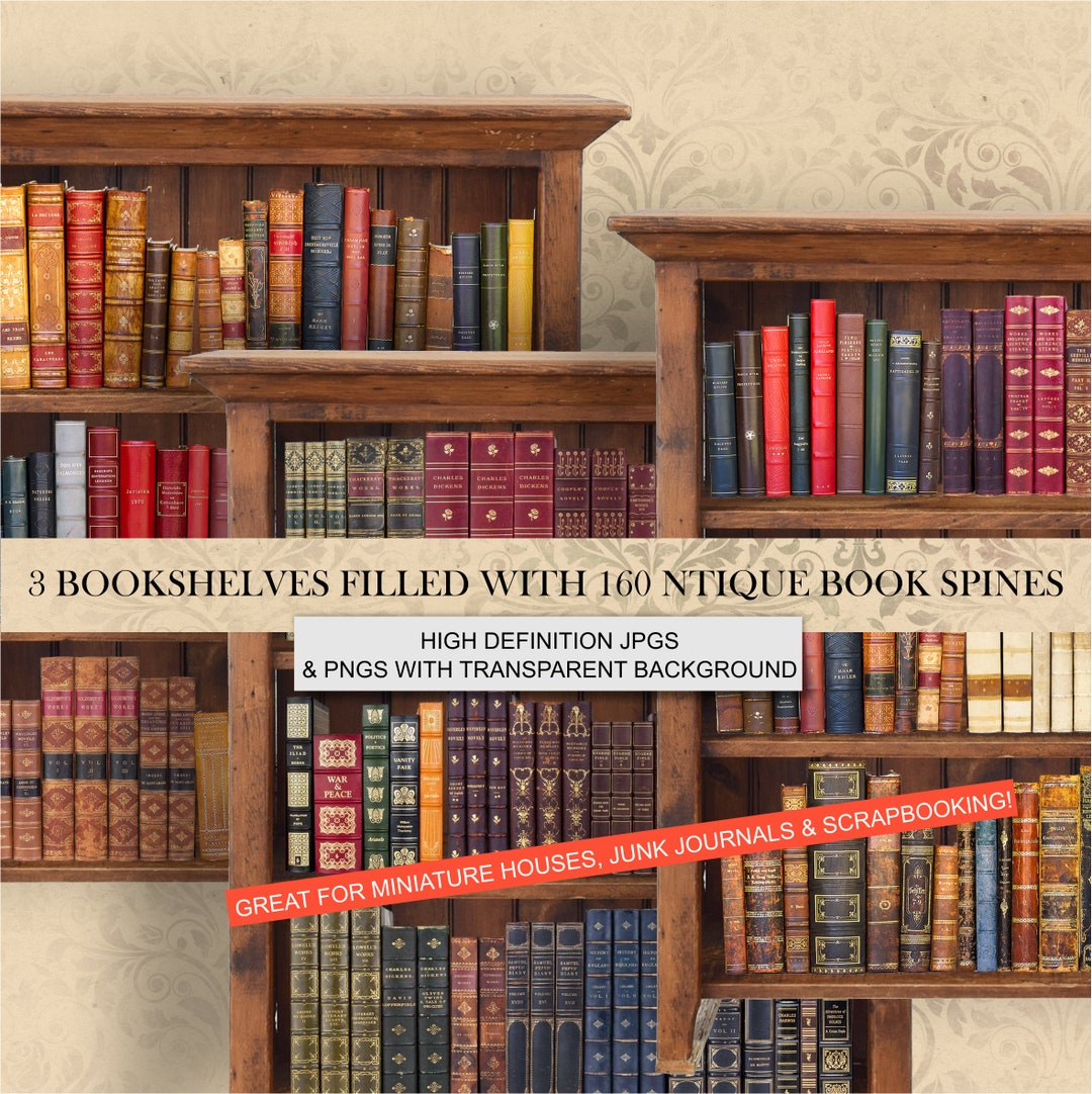 Antique Book Spines.ornate Book Cover.old Book,bookshelf Wallpaper.book Collage.miniature ...