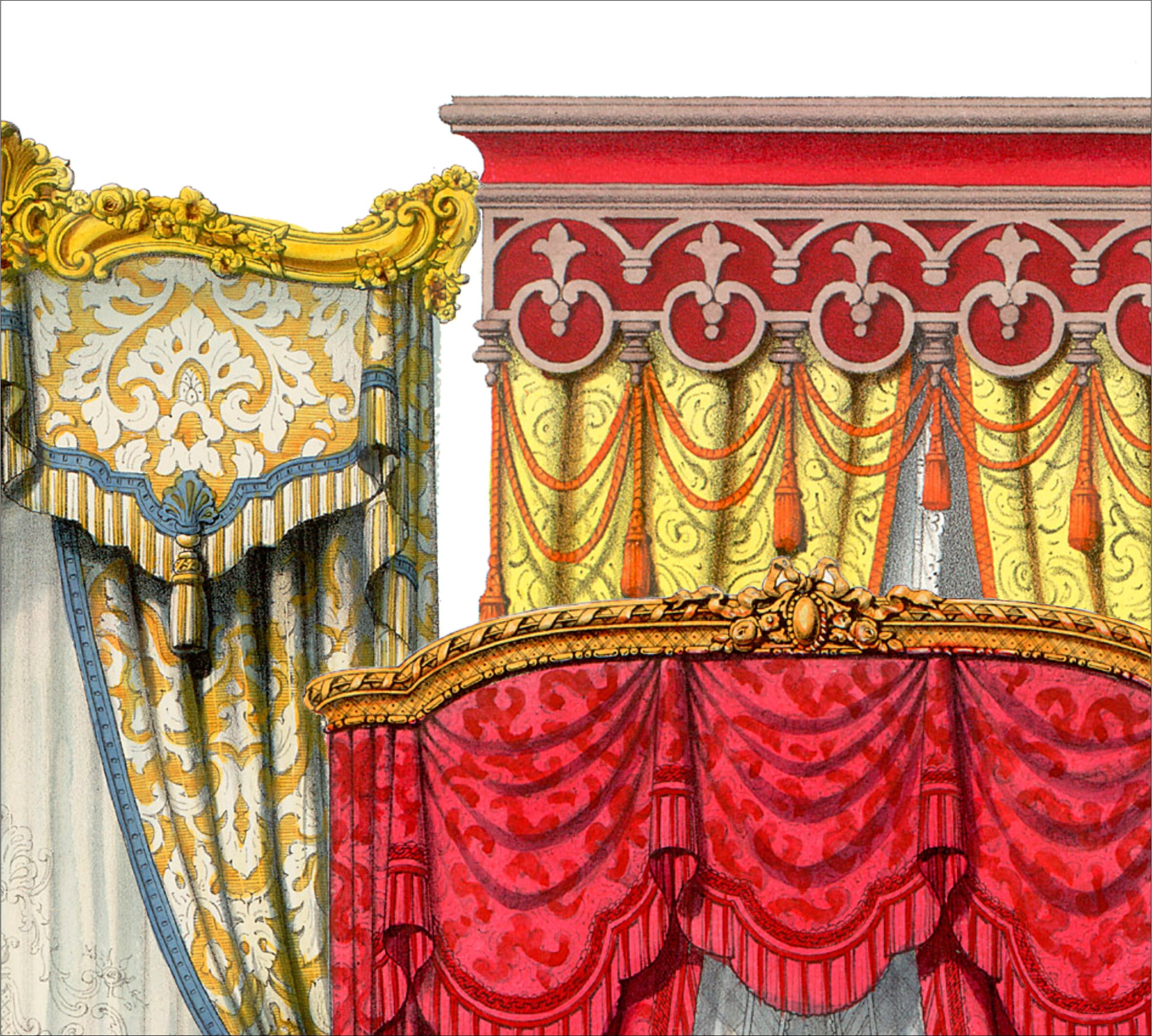 Dollhouse Ornate Vintage Curtains. 1:12 Scale Dollhouse Decor.victorian ...