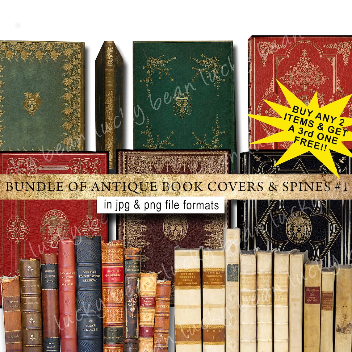Antique Book Cover.book Spine.transparent Png Jpg.victorian Book Cover ...