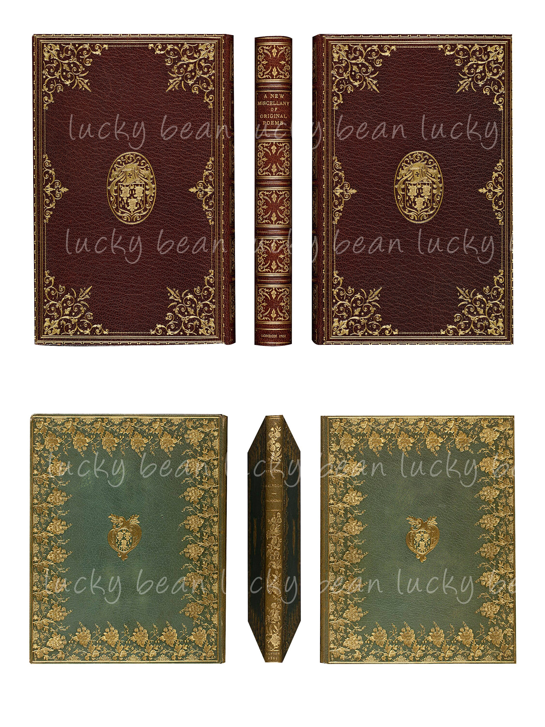 Antique Book Cover.book Spine.transparent Png Jpg.victorian Book Cover ...