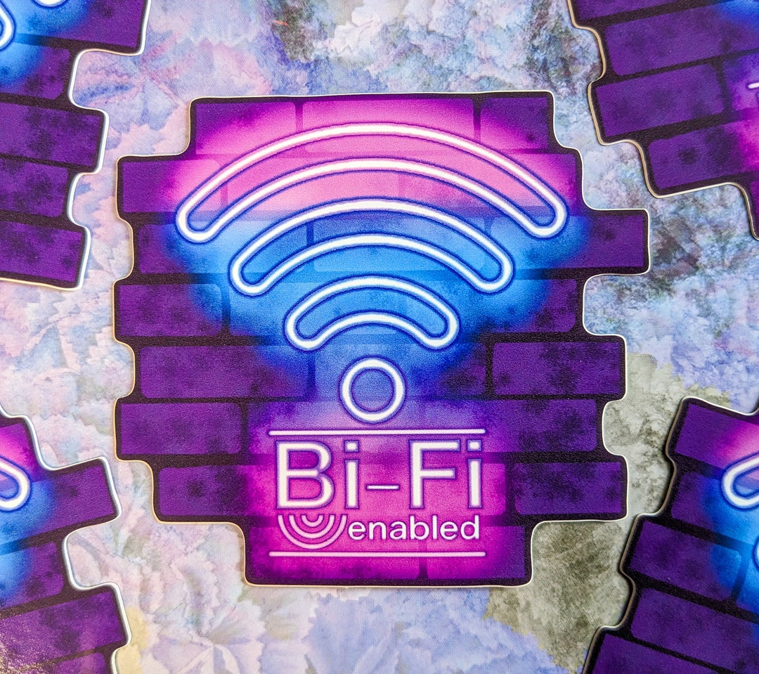 Bi-fi Die Cut Sticker Gloss Bisexual Pride Sticker Bi - Etsy