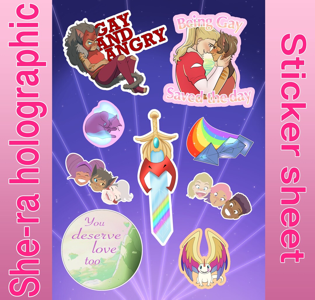 She-ra Sticker Sheet | Spop Holographic Stickers | Catradora Best ...