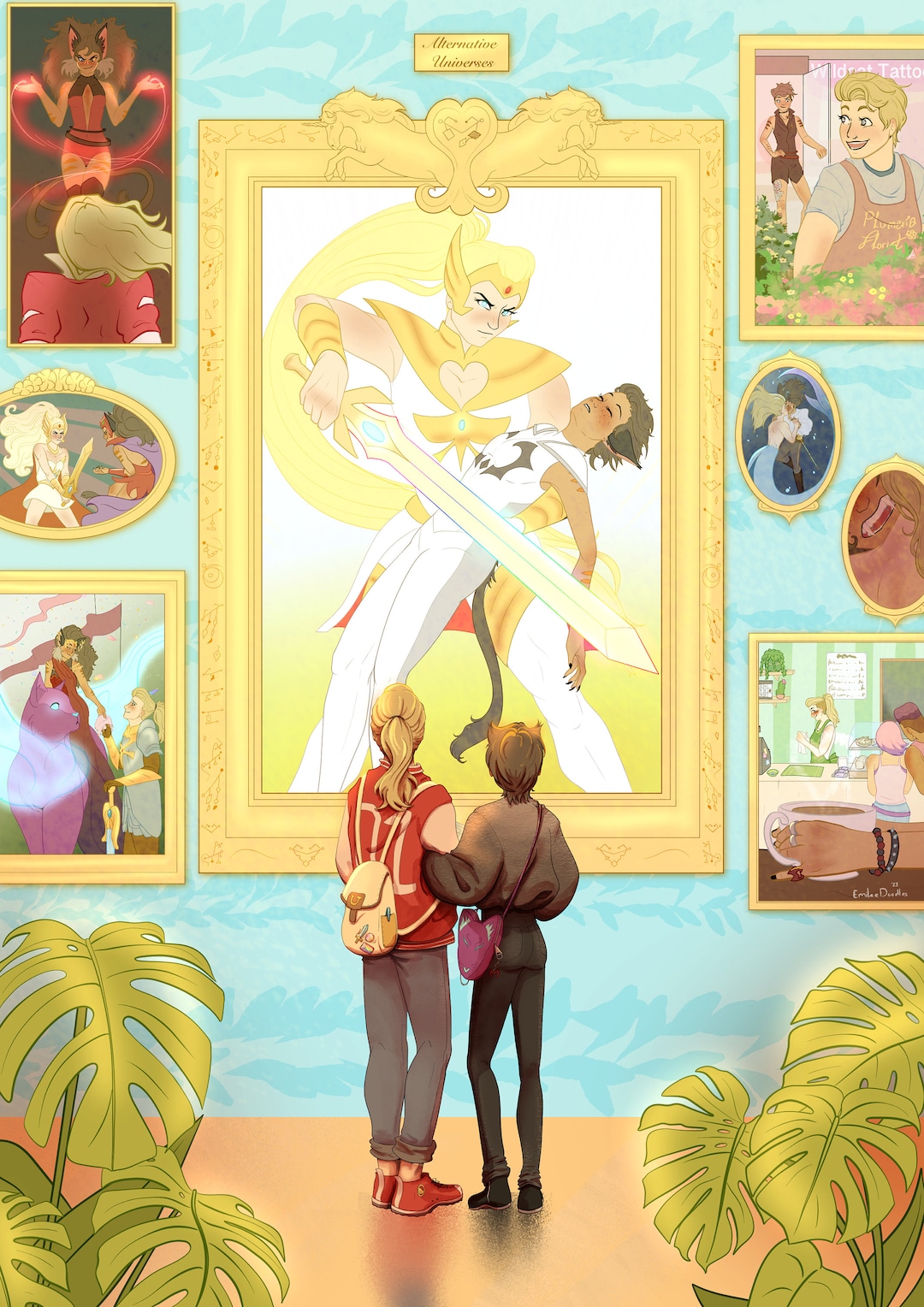 Catradora Alternate Universes Print | Shera Fanart | Spop Art Print ...