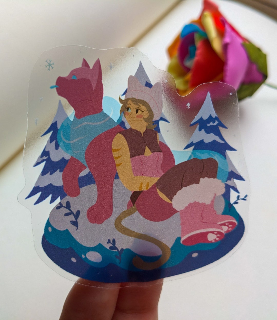Melog and Catra Clear Sticker | Shera Spop Transparent Effect Sticker ...