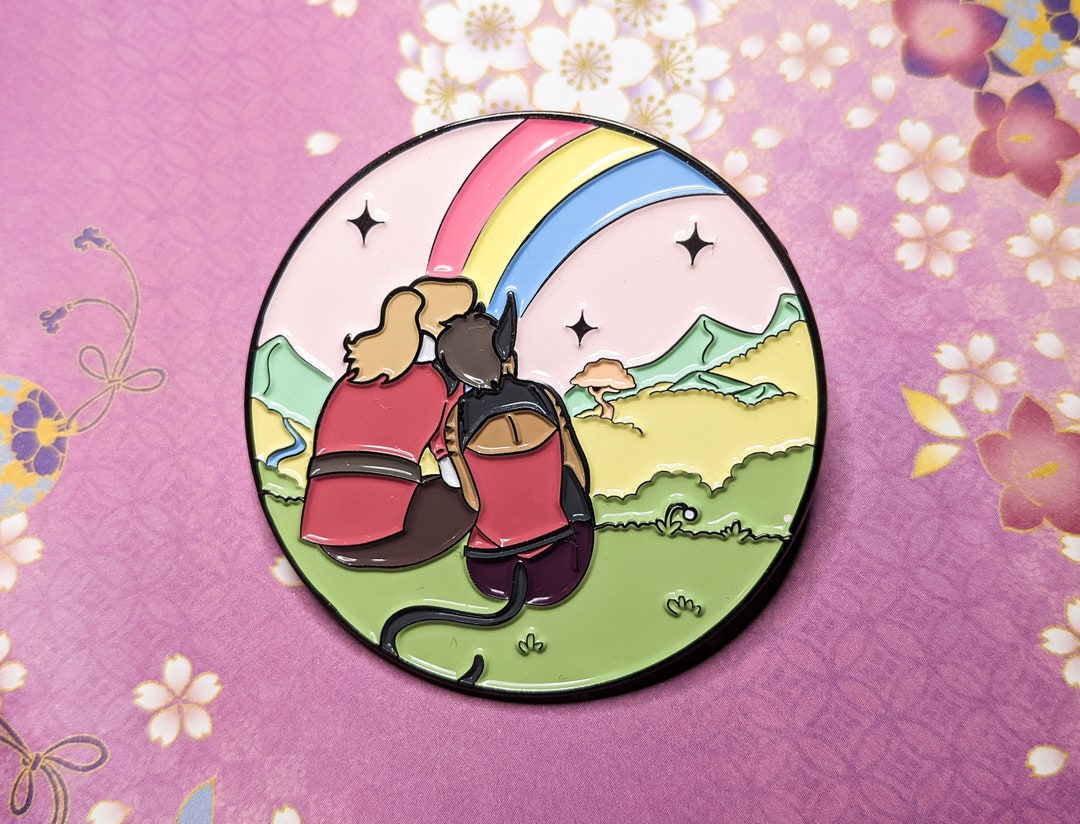 Catradora Soft Enamel Pin | Shera Pin | Catra Adora | Raised Layer - Etsy