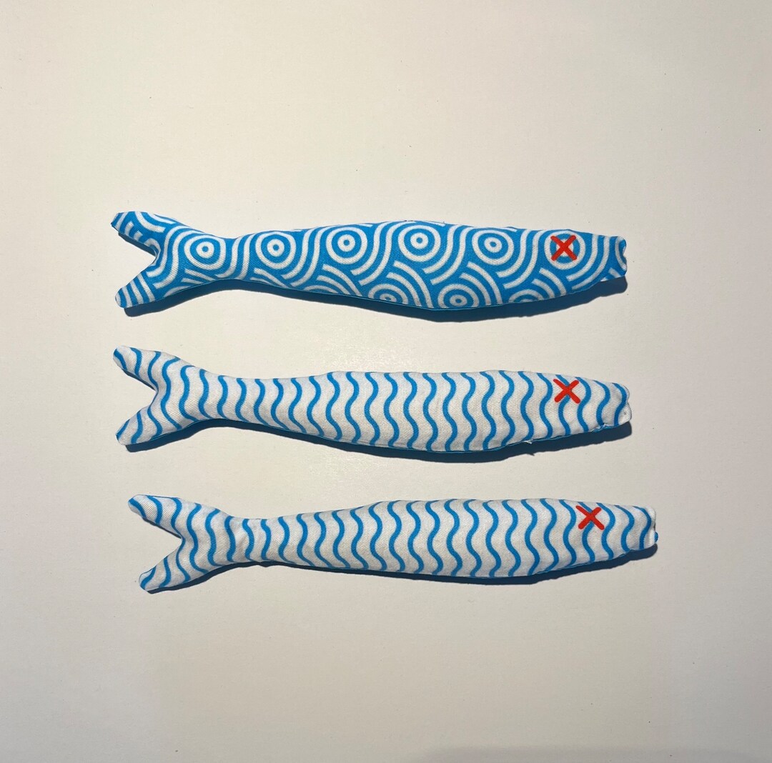 Lavender Creatures Sardines Shape Blue With White - Etsy Australia