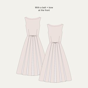 Prom Dress Pattern, Tea Length Dress, Easy Sewing Pattern, A4, A0 ...