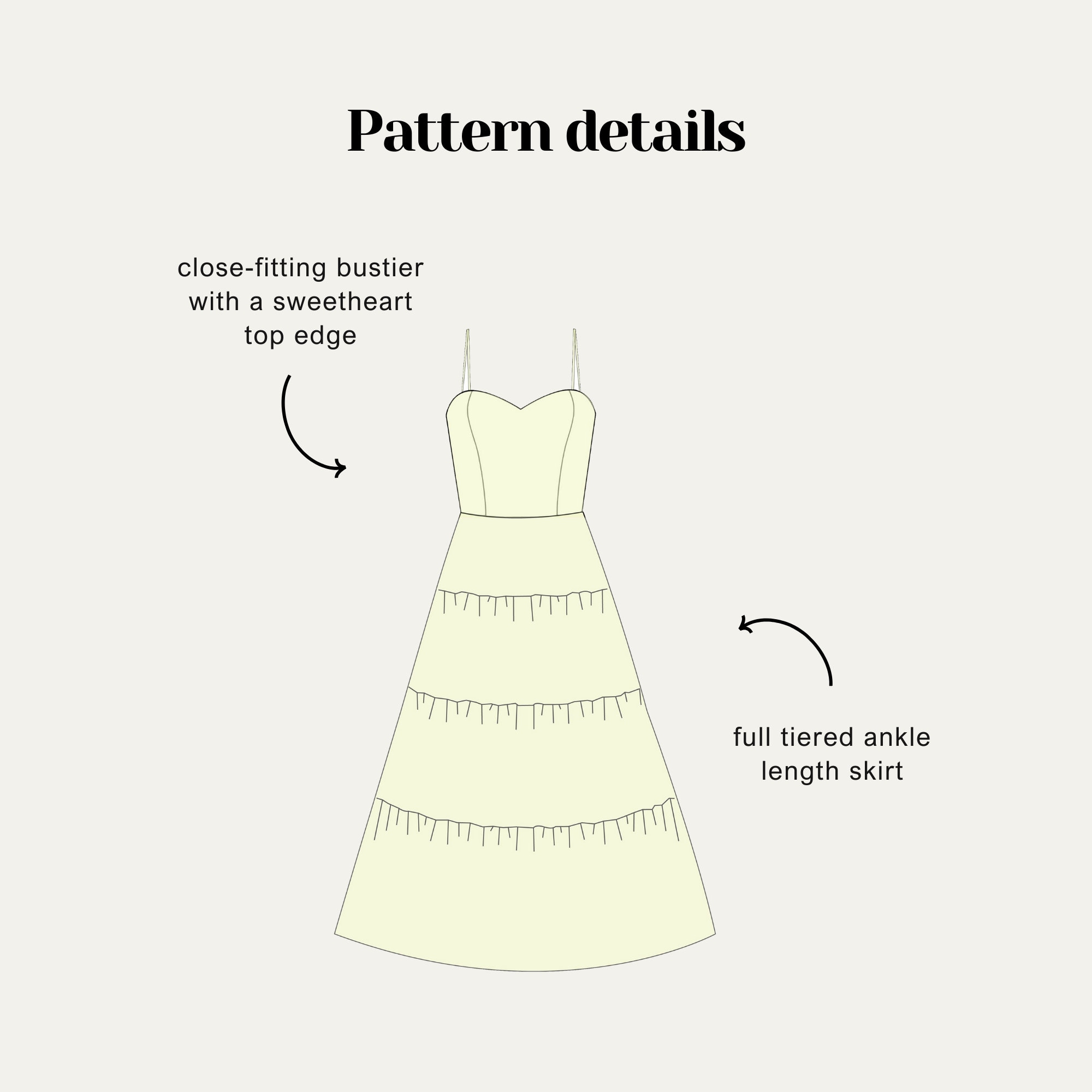 Tiered Dress Sewing Pattern PDF Pattern for Women Easy Summer Dress ...