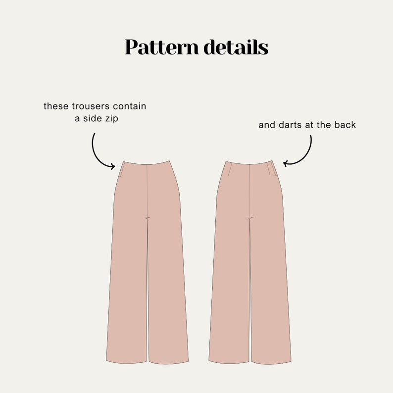 Wide Leg Pants Sewing Pattern, High Waist Pallazzo Pants Pattern ...