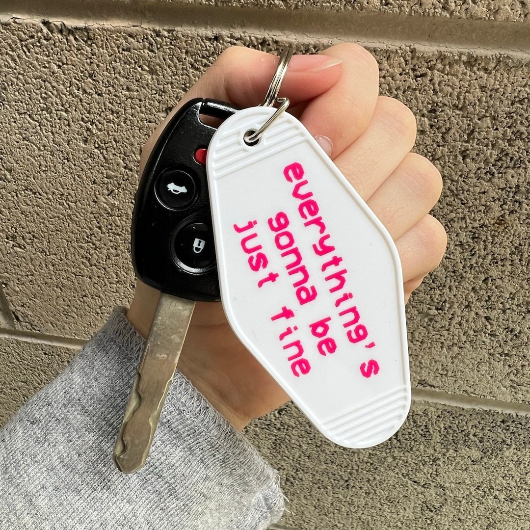 Retro Motel Keychain Positive Quotes Keychains - Etsy