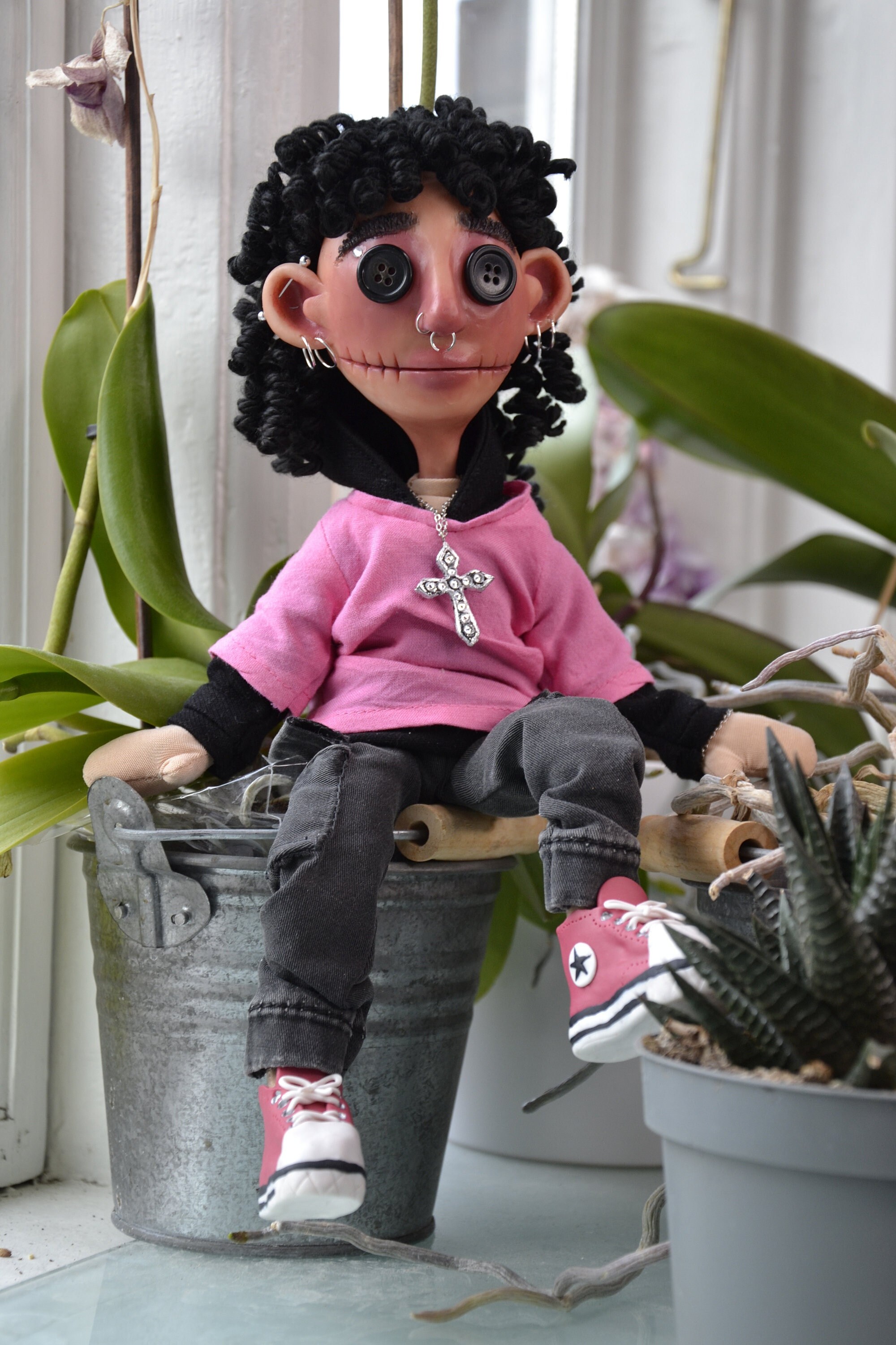 Personalized Doll Coraline Inspired Doll Mini Me Etsy