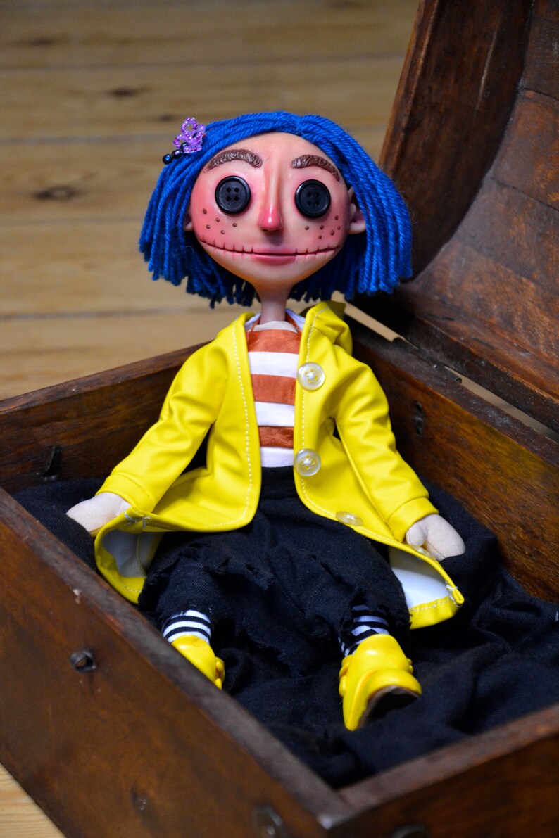 Coraline Doll Handmade Doll Of Coraline 2009 Mini Me Etsy