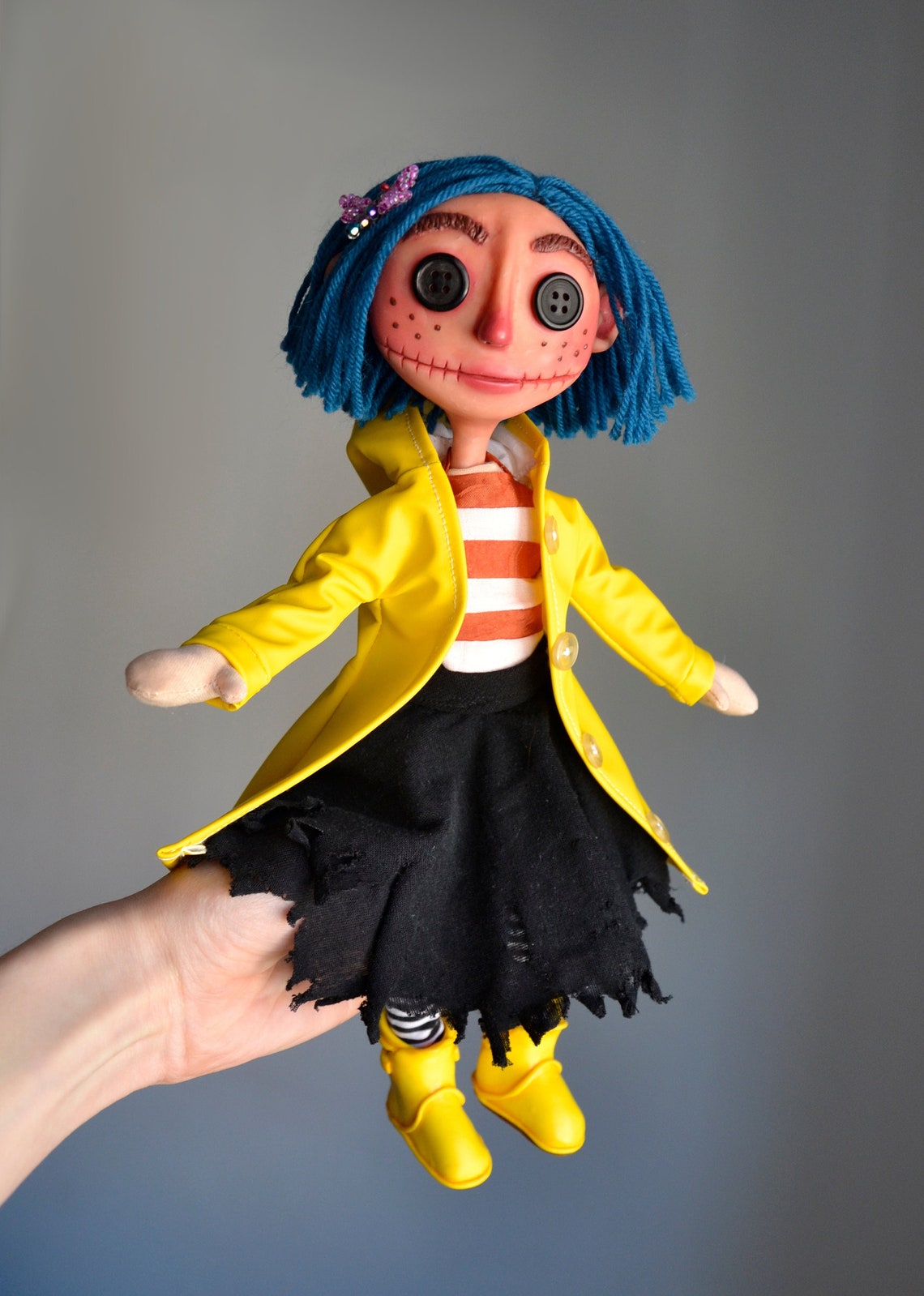 Coraline Doll Handmade Doll of Coraline 2009 Mini Me - Etsy
