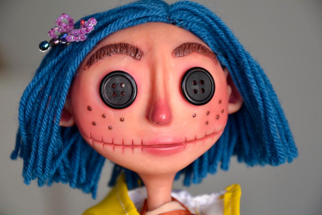 Coraline Doll Handmade Doll Of Coraline 2009 Mini Me Etsy