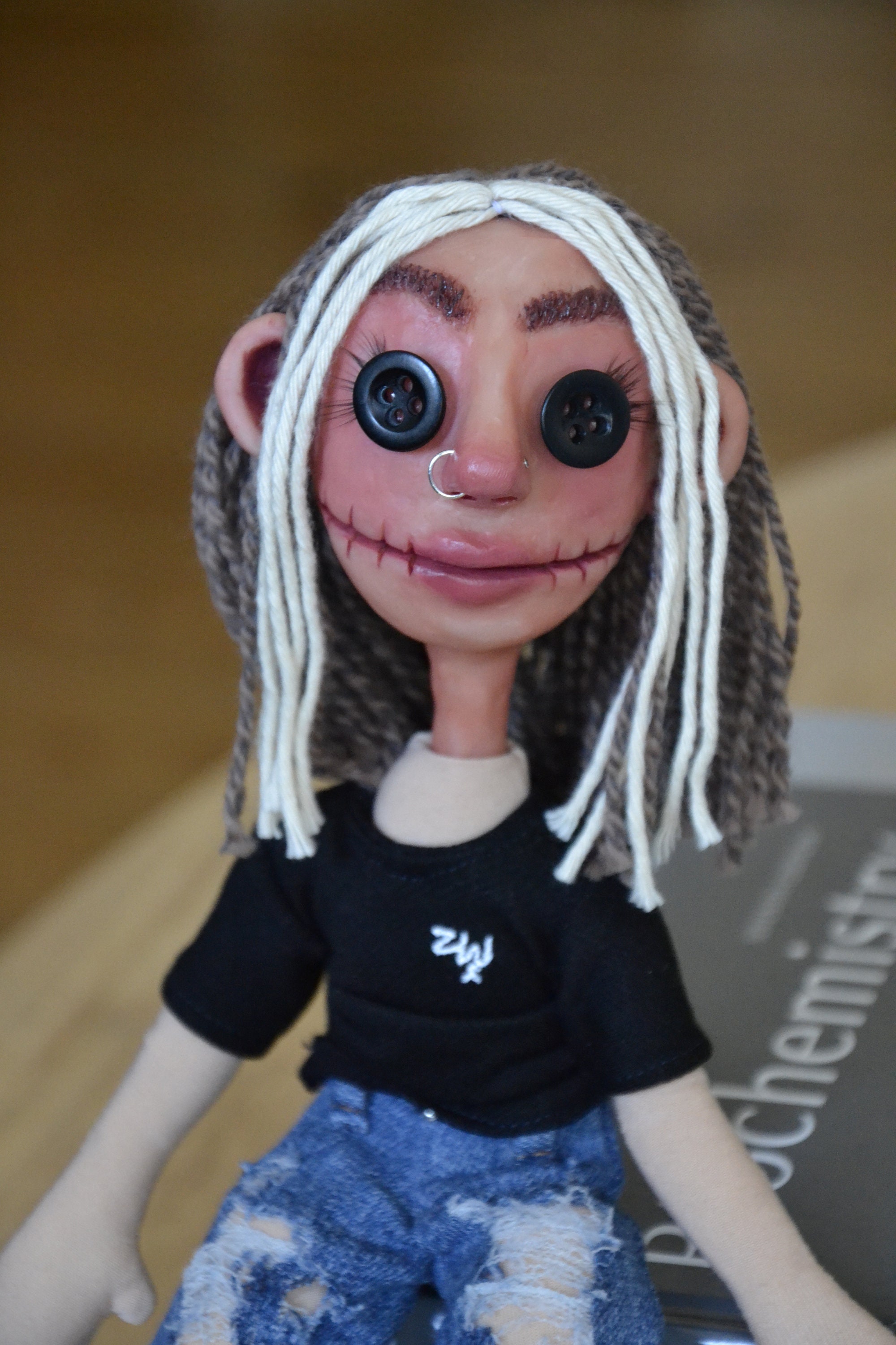 Personalized Doll Coraline Inspired Doll Mini Me Etsy