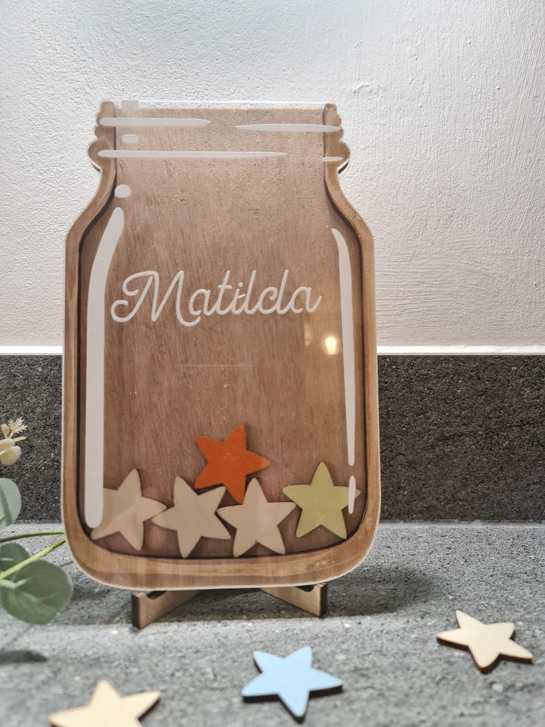 Personalised Star Reward Jar. Children, Learning, Name, Baby, School ...