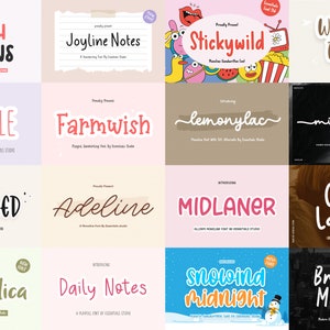 Cute Font Bundle - Font for Cricut , Planner Font, Girly Font ...