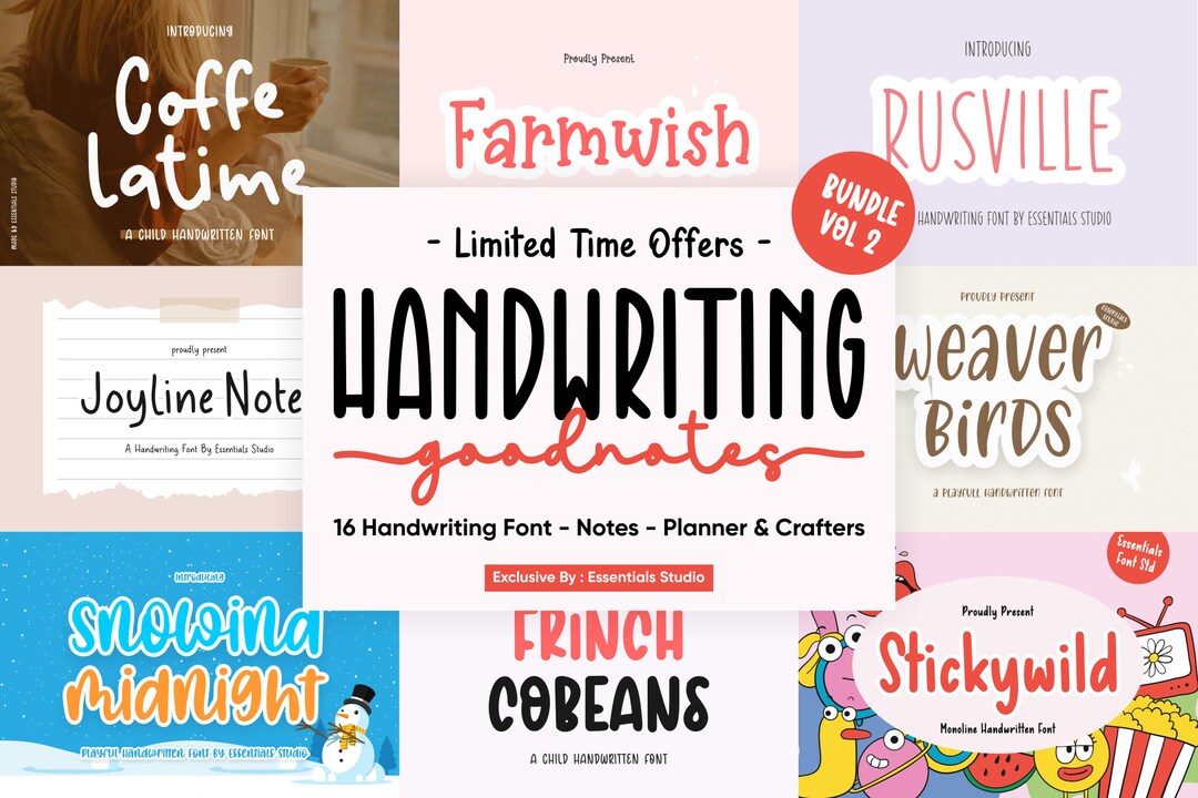 Cute Font Bundle - Font for Cricut , Planner Font, Girly Font ...