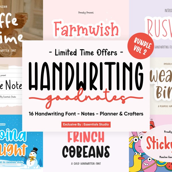 Girly Handwriting Fonts - Etsy