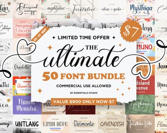 Bundle Cursive Font - Etsy