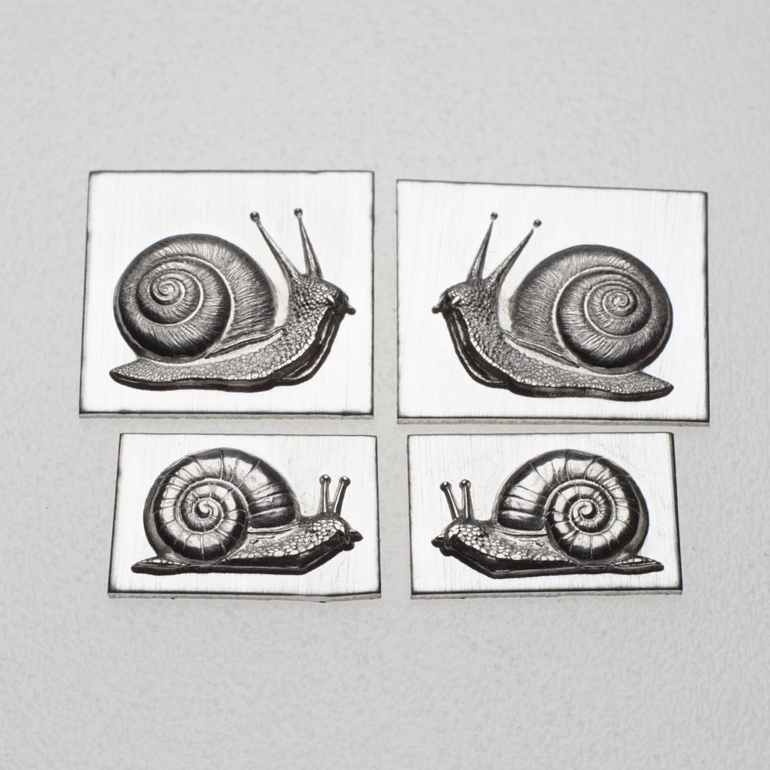 Gemina Mini Mirrored Snails Shot Plate | Steel Shot Plate Jewelry ...