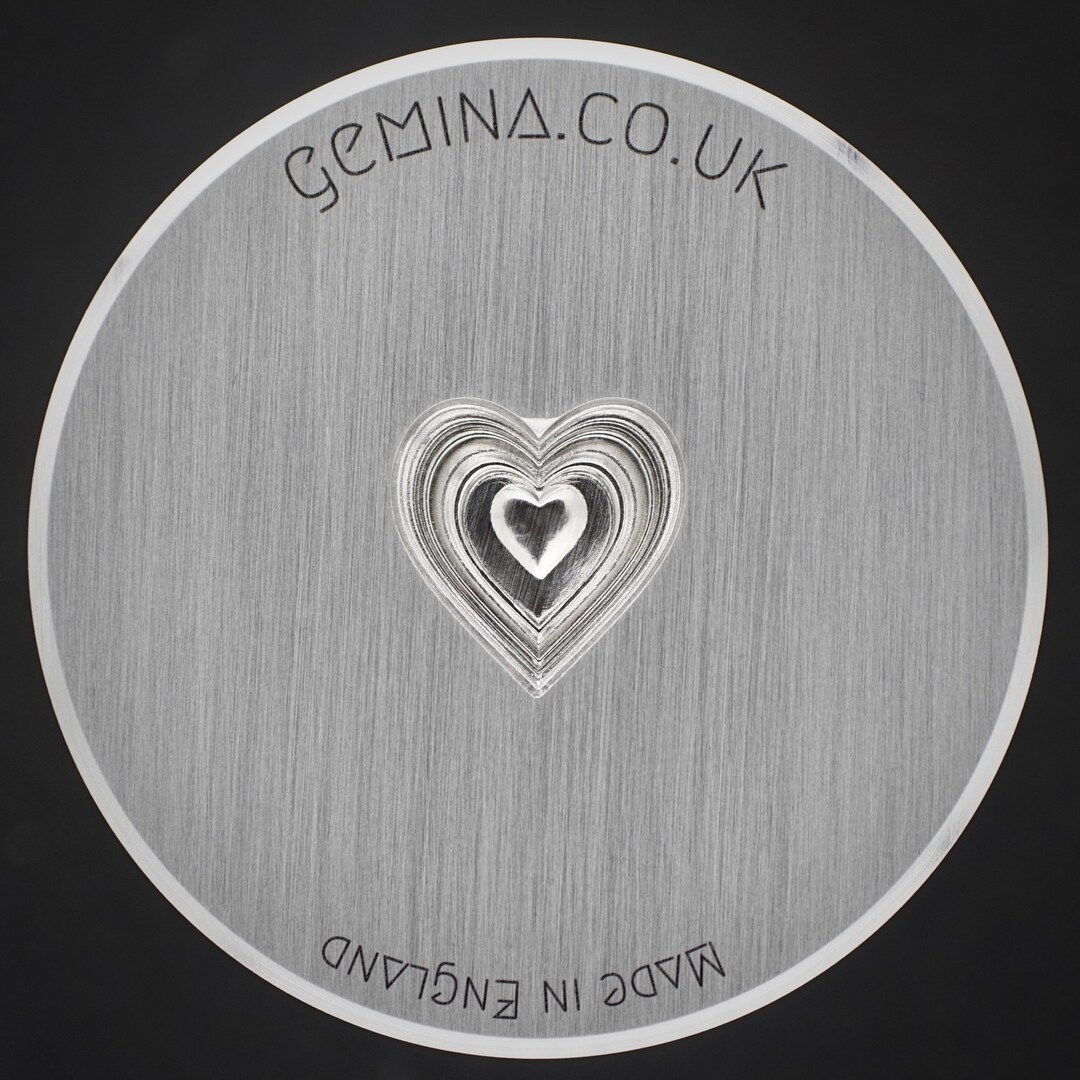 Gemina Multi-border Heart Shot Plate | Steel Shot Plate Jewelry Making ...