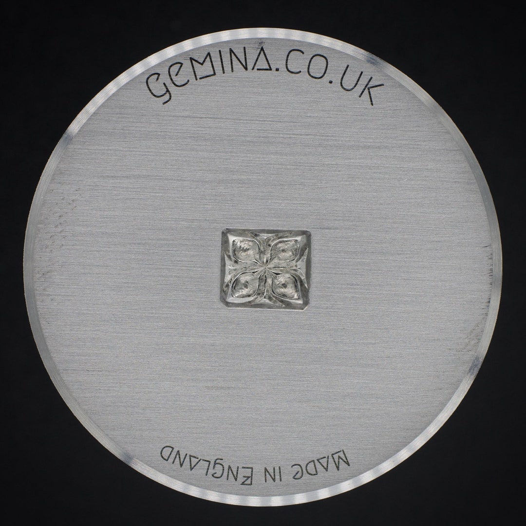 Gemina Square Medieval Flower Shot Plate | Steel Shot Plate Jewelry ...