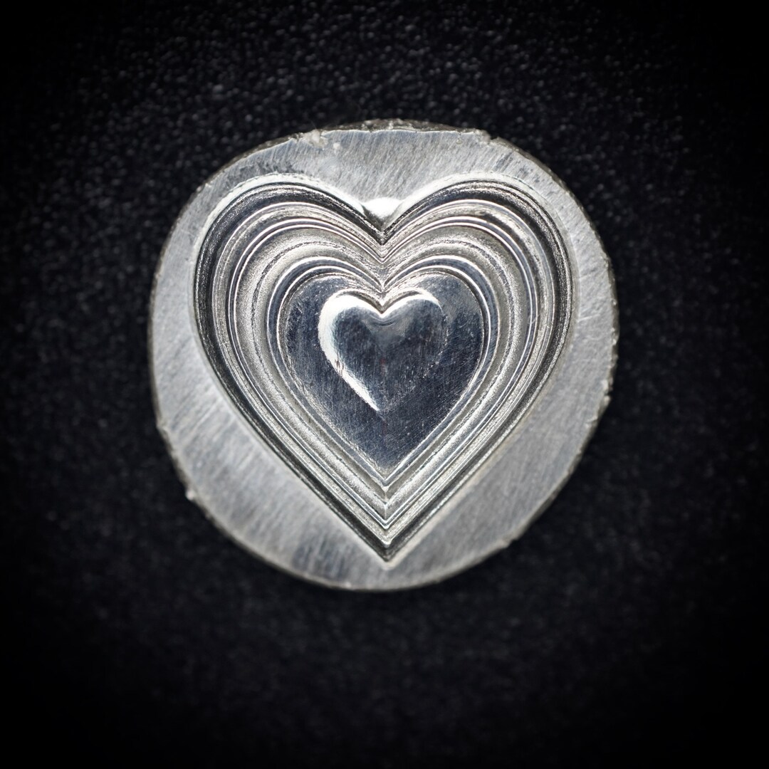 Gemina Multi-border Heart Shot Plate | Steel Shot Plate Jewelry Making ...