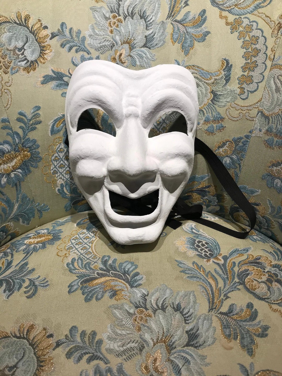 Venetian Mask, White Comic Mask to Paint - Etsy