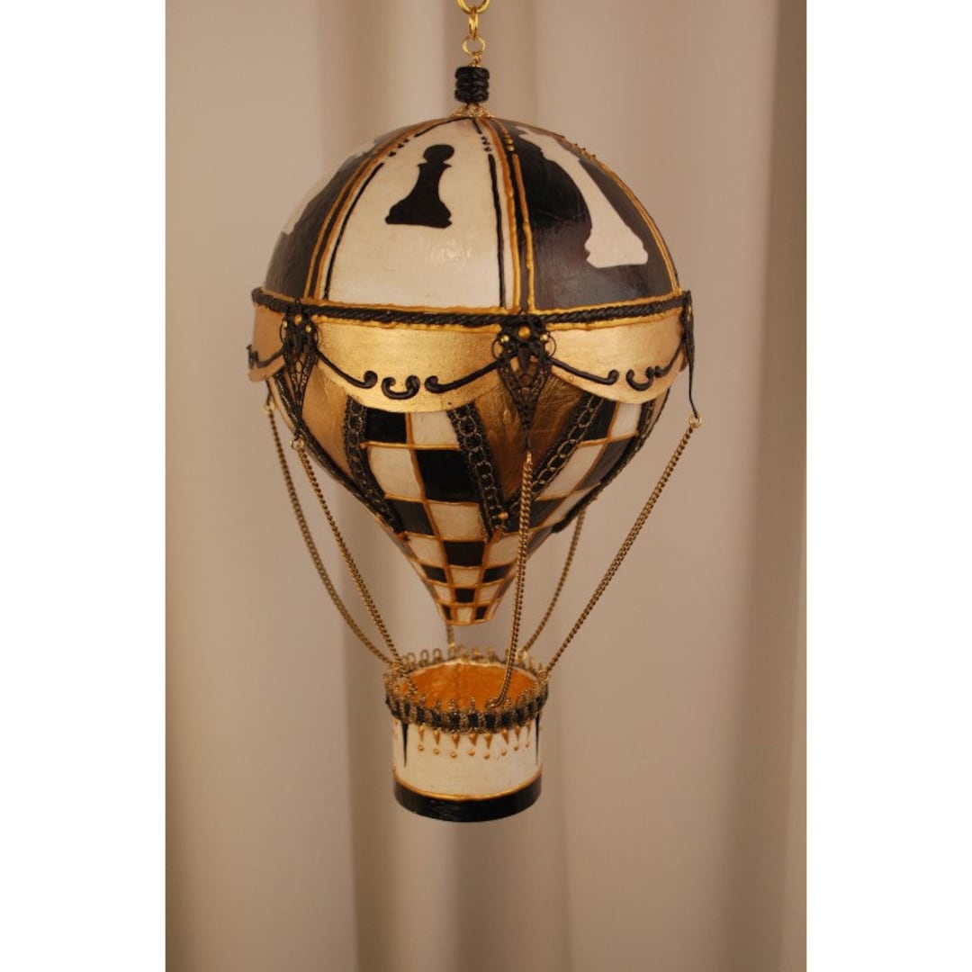 Home Decore, Hot Air Balloon Chess Board, Interior Design - Etsy