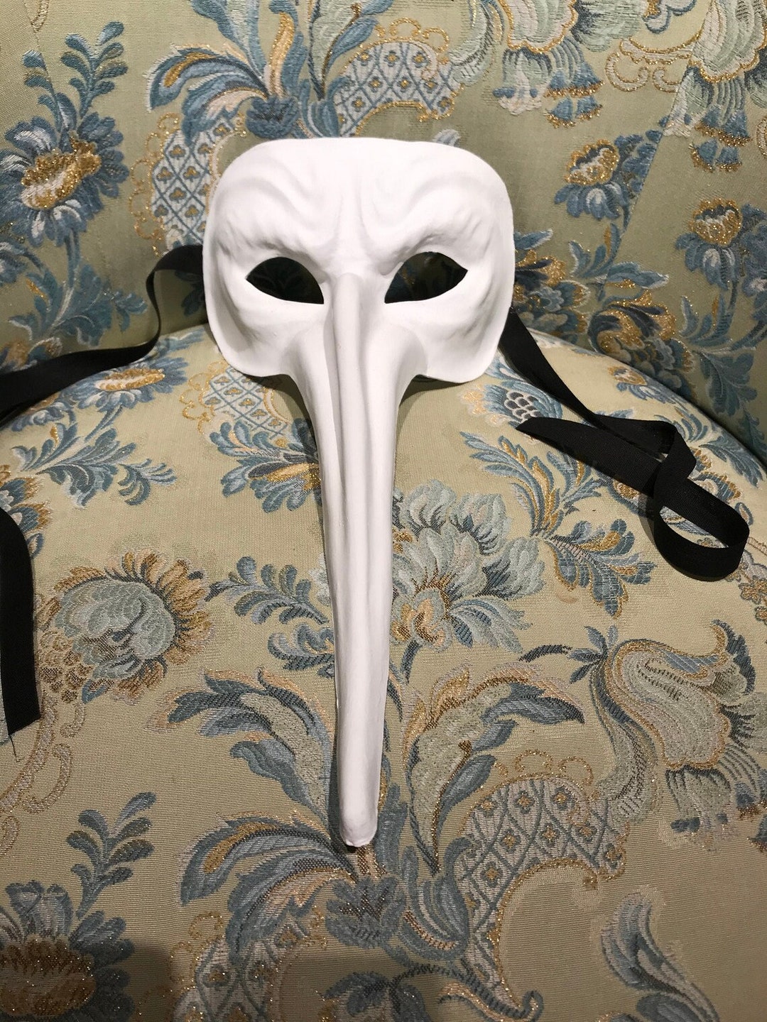 Venetian Mask, White Zanni Mask to Paint - Etsy