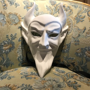 Venetian Mask, Raw White Devil to Paint - Etsy