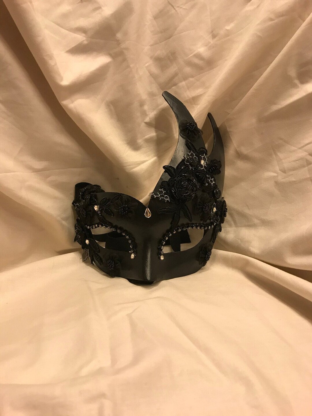 Venetian Mask,black Flower Mask,original Mask - Etsy