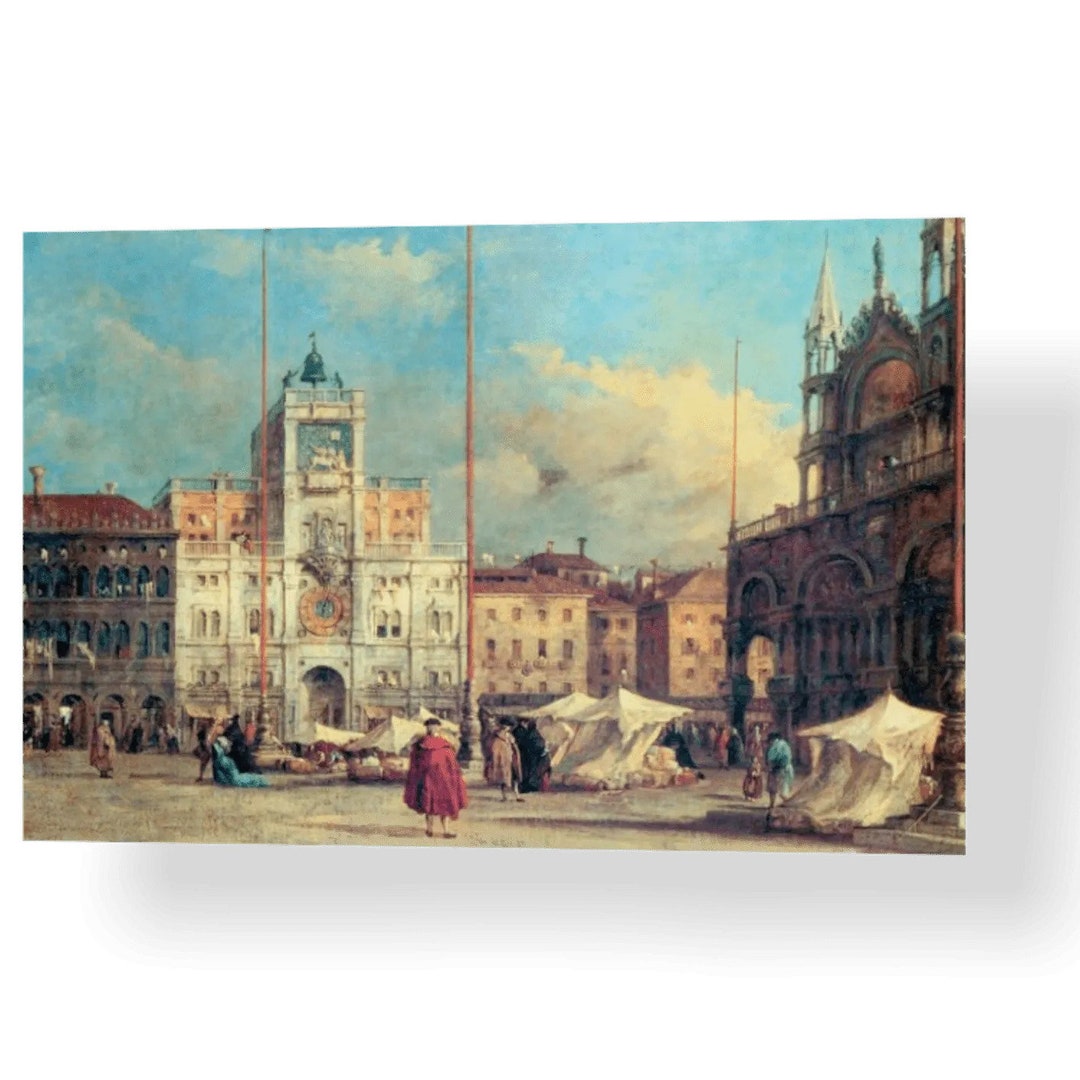 Öl auf Leinwand, Markusplatz F. Guardi - Etsy.de