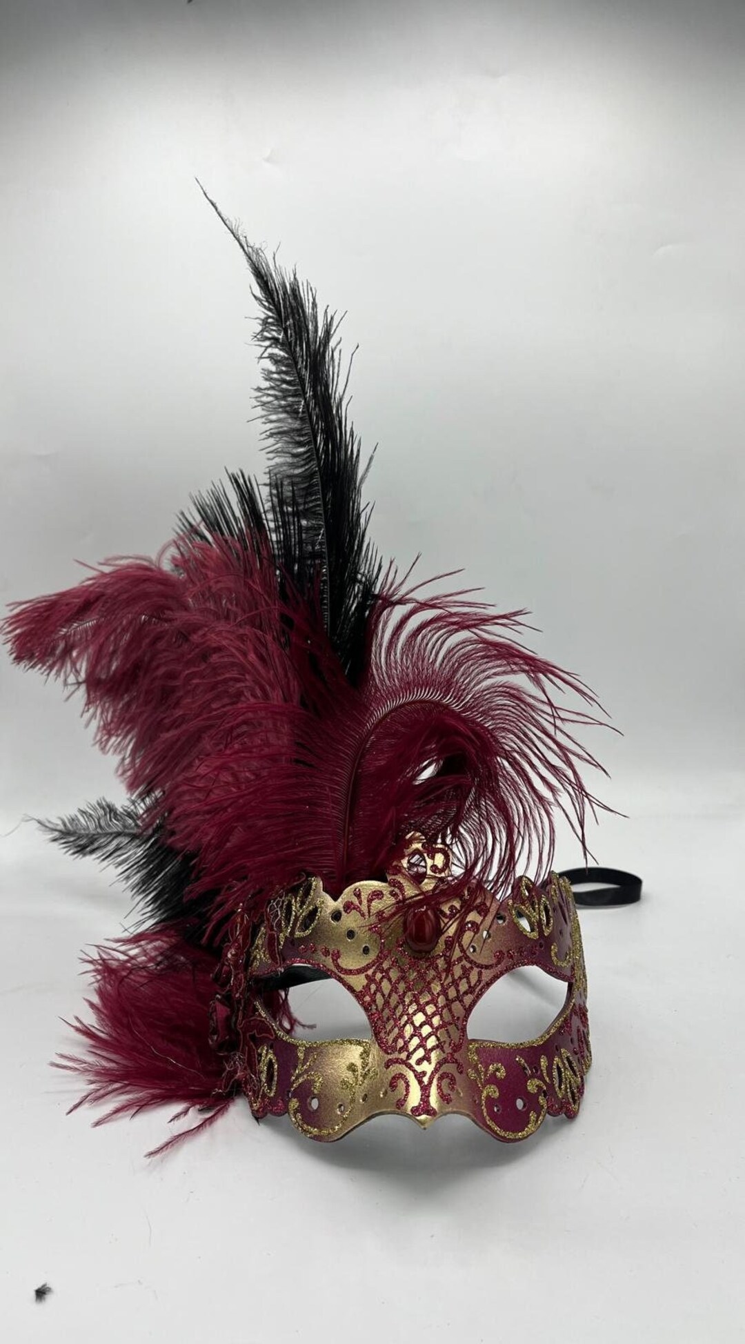 Papier Mache Mask With Feathers - Etsy
