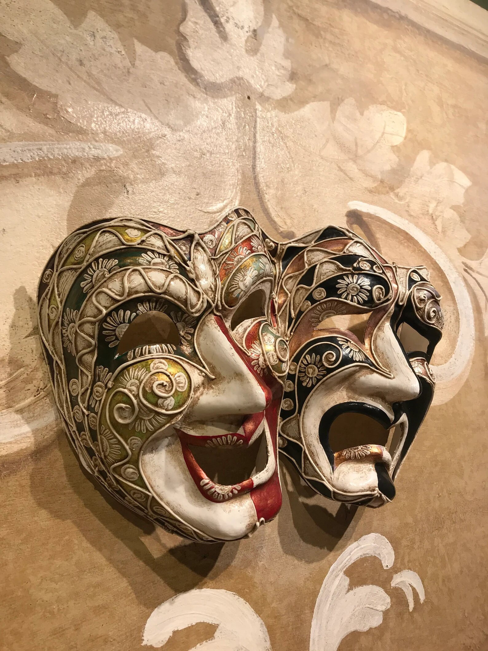 Venetian Mask, Tragic and Comic, Original Mask - Etsy