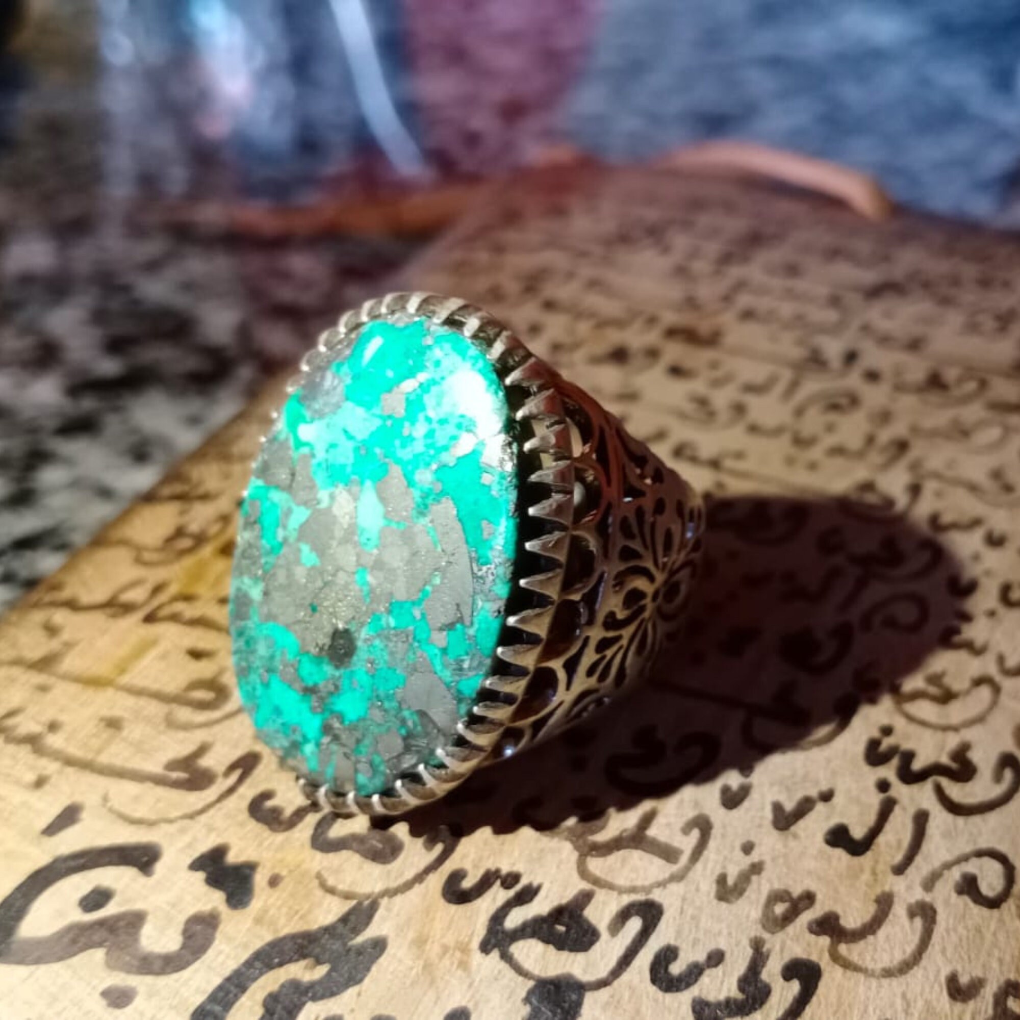 Fayrouz Hosseini Nishabouri Razaki Ring the Rare Green - Etsy