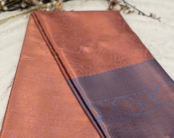 Copper Border Saree - Etsy