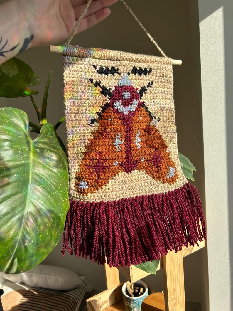 Moth Tapestry Crochet Pattern / Insect / Wall Hanging /home Décor ...