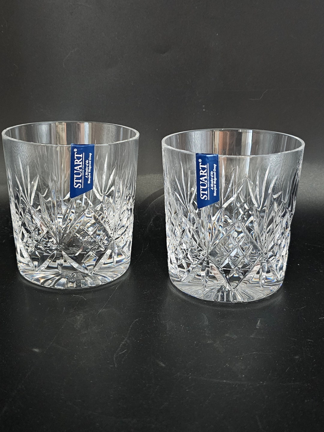 Pair of Stuart Crystal Glengarry Pattern Whiskey Tumblers 90z - Etsy UK