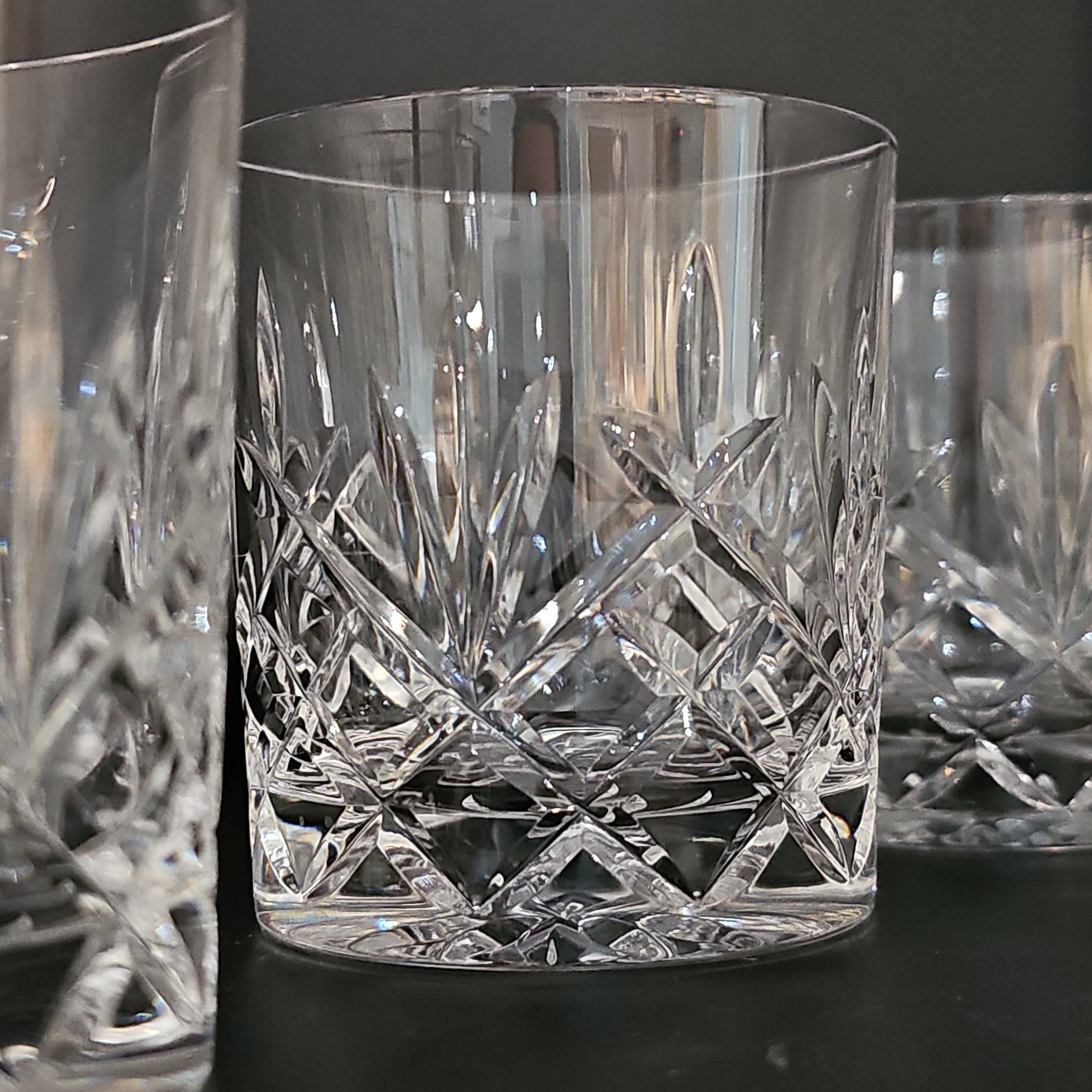 Set of 4 Small Vintage Edinburgh Scotland Crystal Whisky Tumblers ...