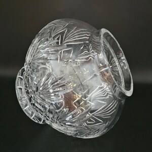 Large Crystal Glass Rose Bowl. 16.5cm Tall - Etsy