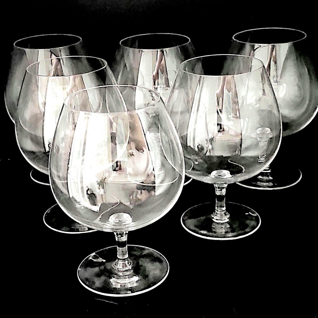Vintage Set of 6 Large Crystal Brandy Balloons 20 Oz. - Etsy