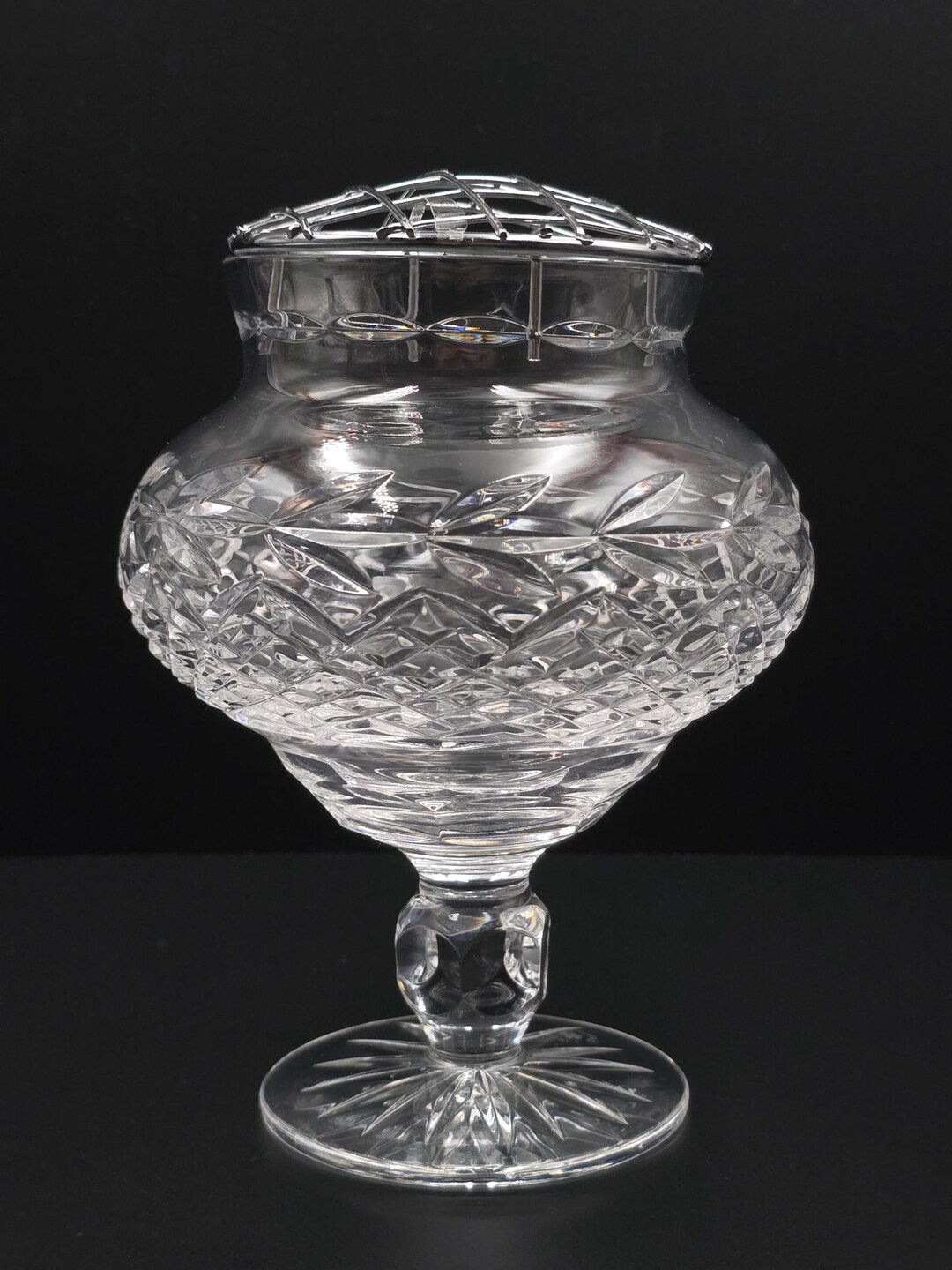 Vintage Cavan Irish Crystal Rose Bowl, Star Cut Footed Posy Vase - Etsy
