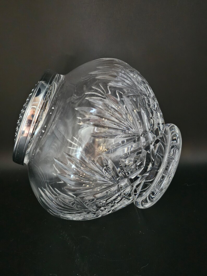 Large Crystal Glass Rose Bowl. 16.5cm Tall - Etsy